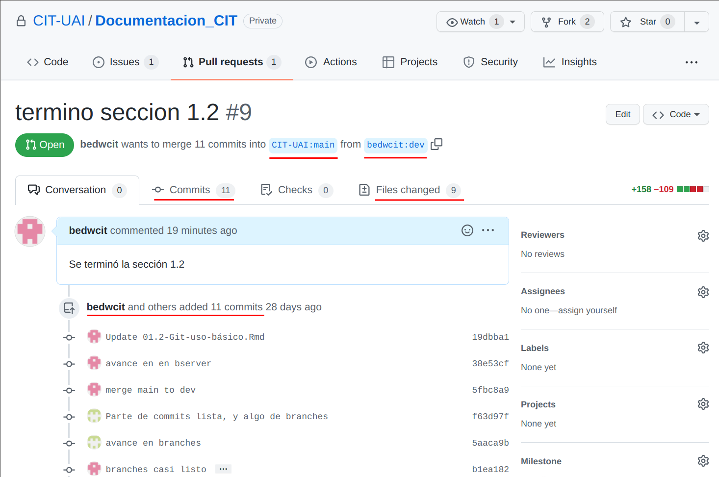 1.3 Uso Colaborativo | Documentación interna CIT